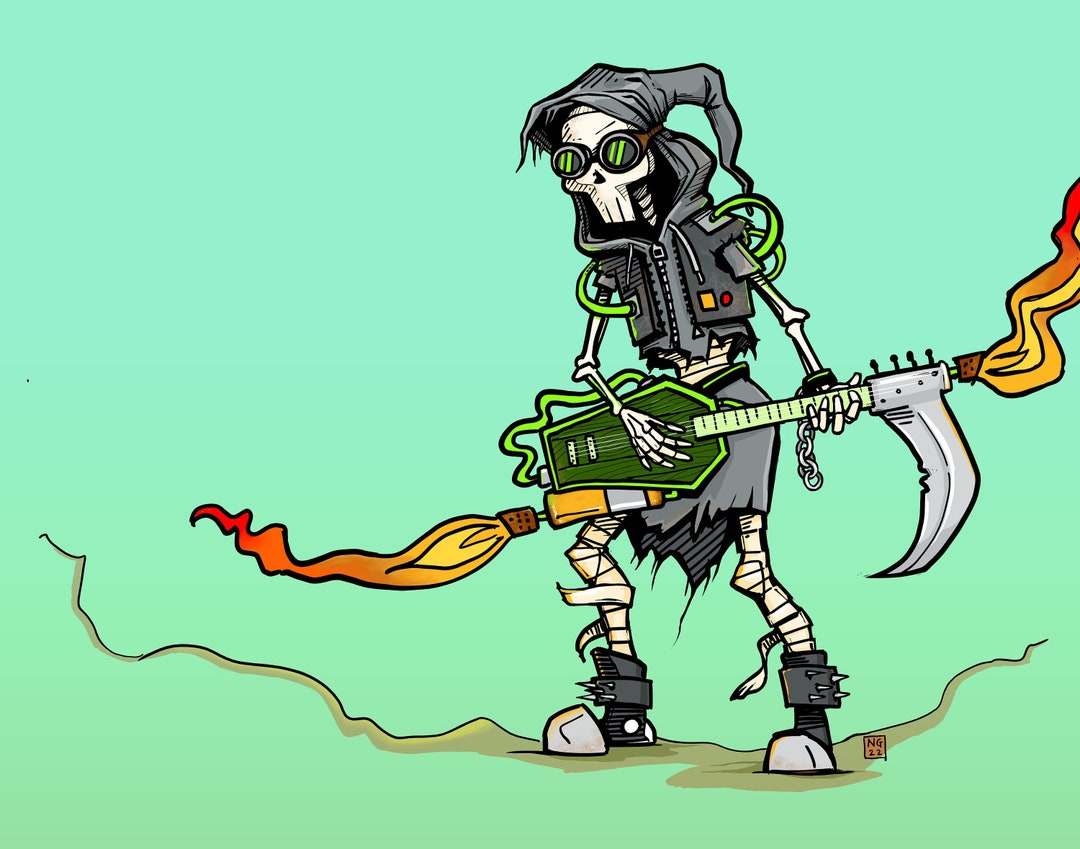 Reaper Road Warrior Print - Etsy