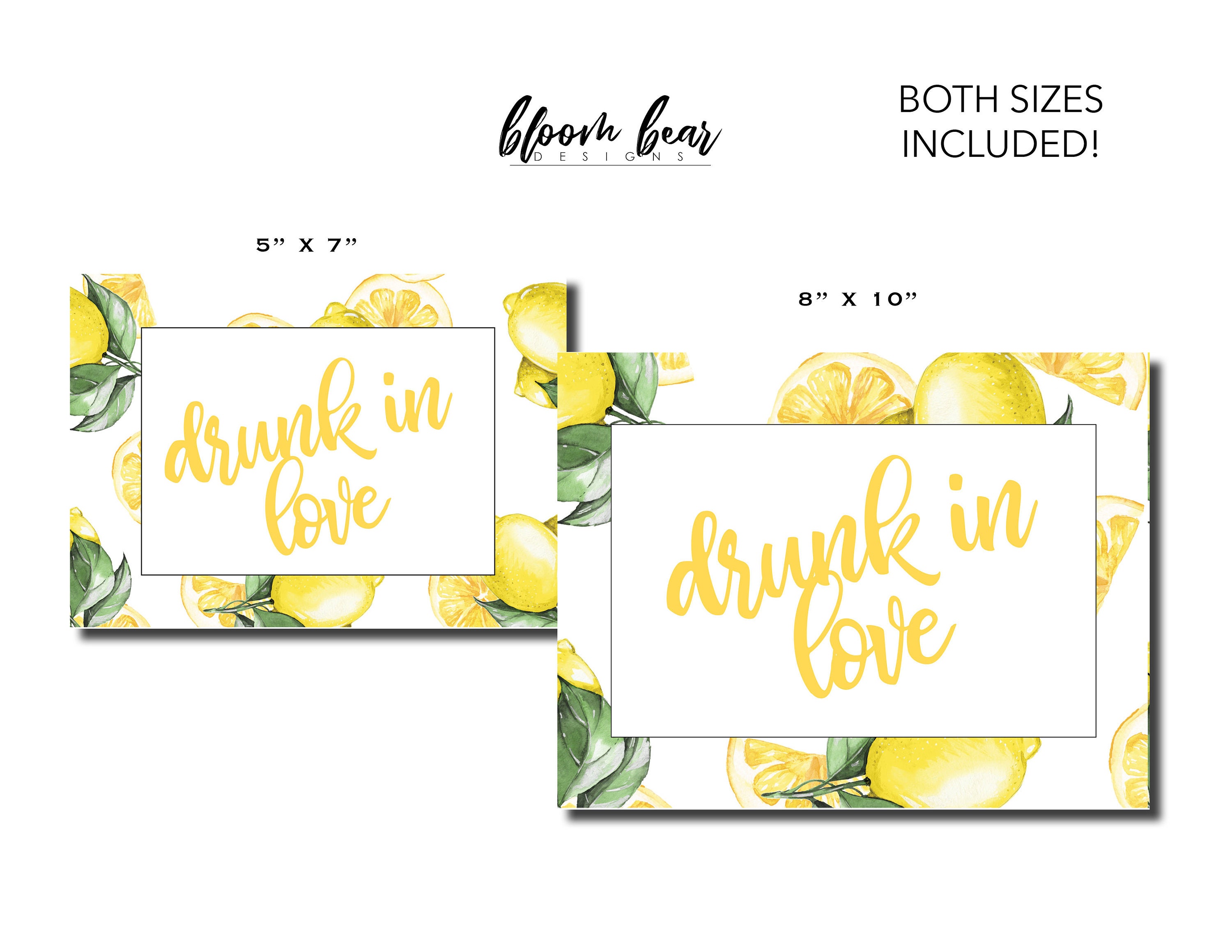 Lemonade Theme "drunk in Love" Sign, Beyonce, Printable, 8'x10' and 5 ...