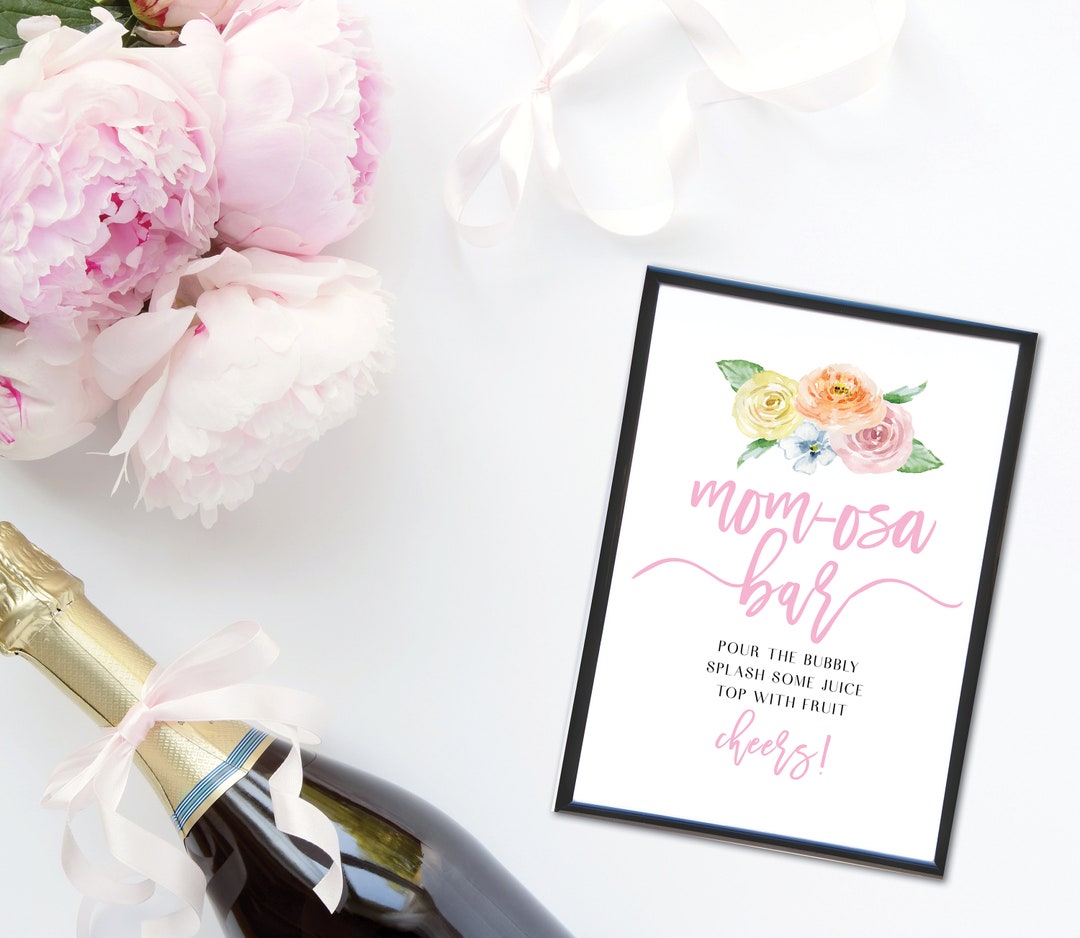 MOM-OSA Bar Sign - Mother's Day 8"x10 Printable - 2 Versions/colors ...