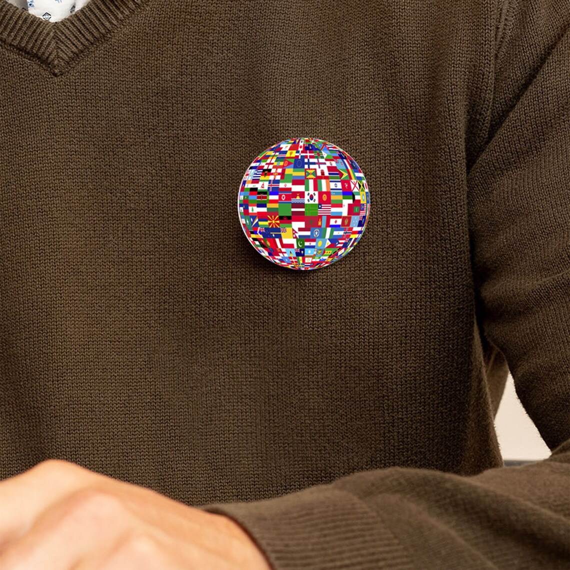 Country Flags A-D Pin Badge Choose Your Countries Flag Names or Create ...