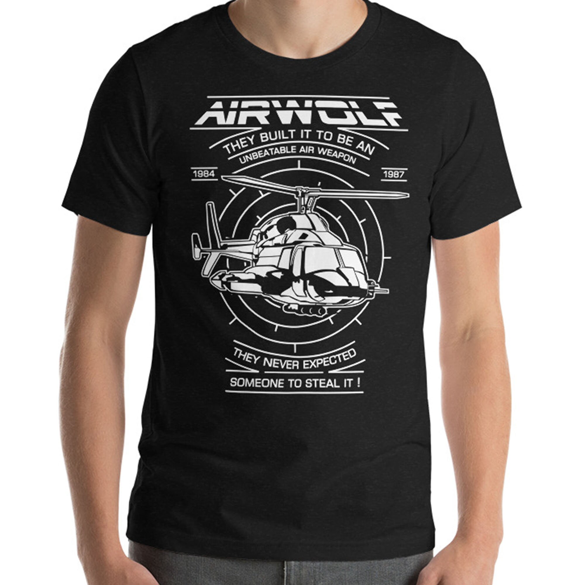 Airwolf Helicopter Retro Eighties TV Show Womens Mens Graphic Tshirts ...