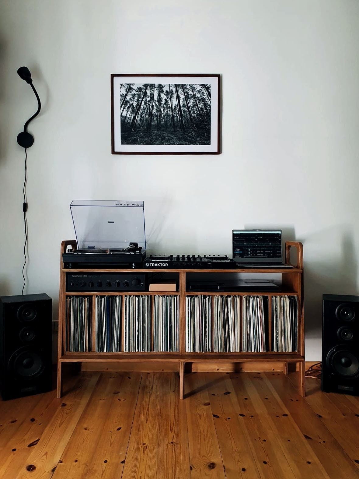 Vinyl Sideboard | Record Player Stand With LP Storage | Mid Century ...