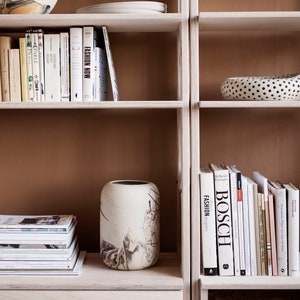 Modular Custom Bookcase, 7 Tier Book Shelf, Storage Unit, Wooden ...