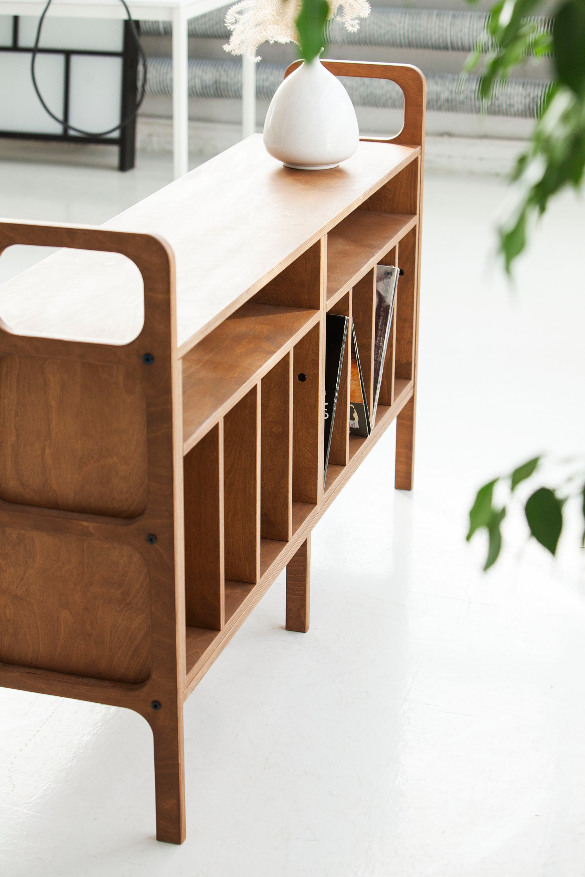 Vinyl Sideboard | Record Player Stand With LP Storage | Mid Century ...
