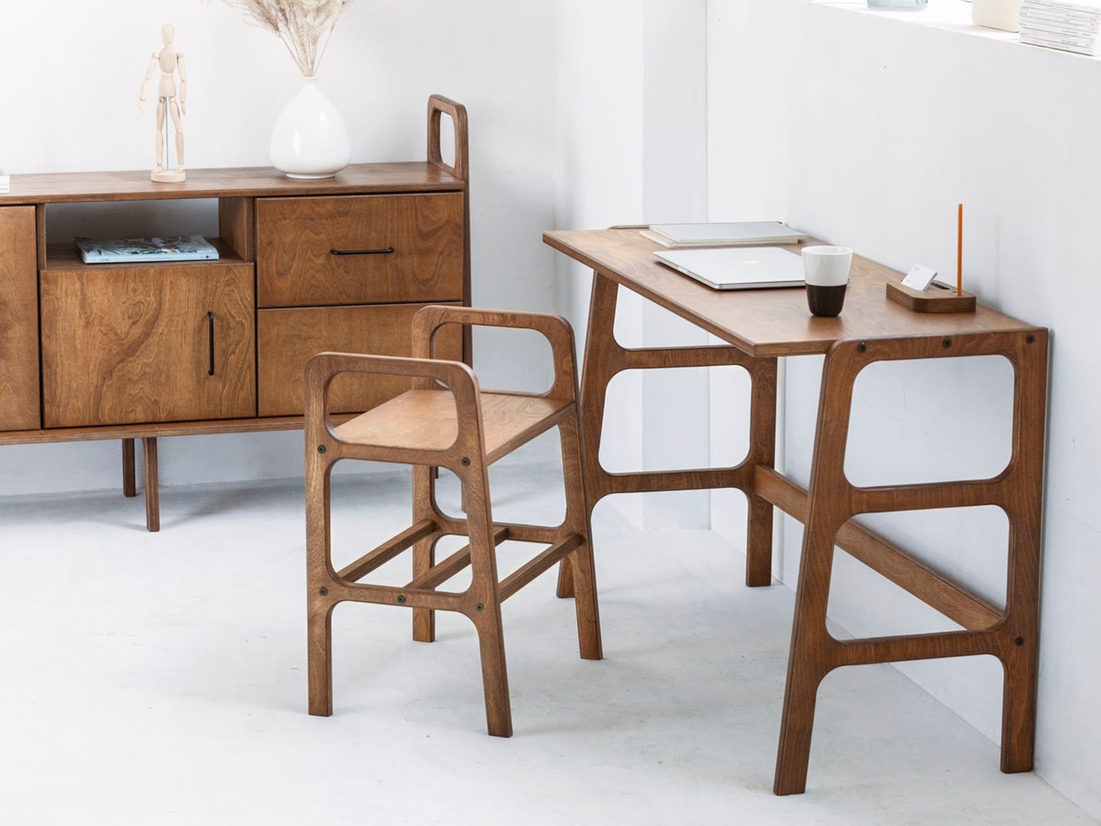 Custom Size Desk Minimalist Desk for Computer Mid Century - Etsy