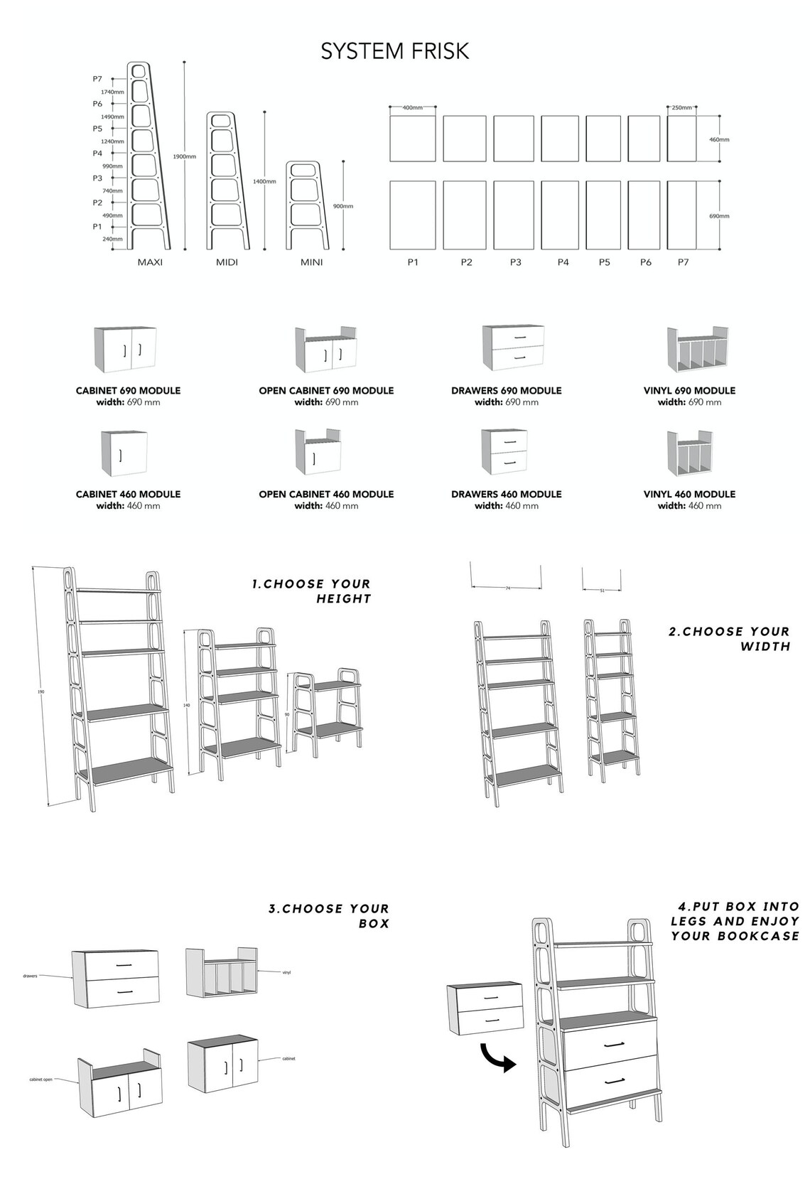Modular Mid Century Wall Unit Modular Wall Shelving Ladder - Etsy