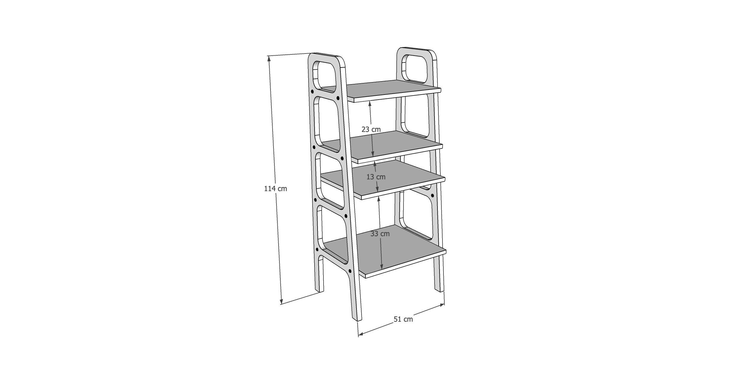 Record Player Stand, Midcentury Ladder Shelf Bookcase, Mid Century ...