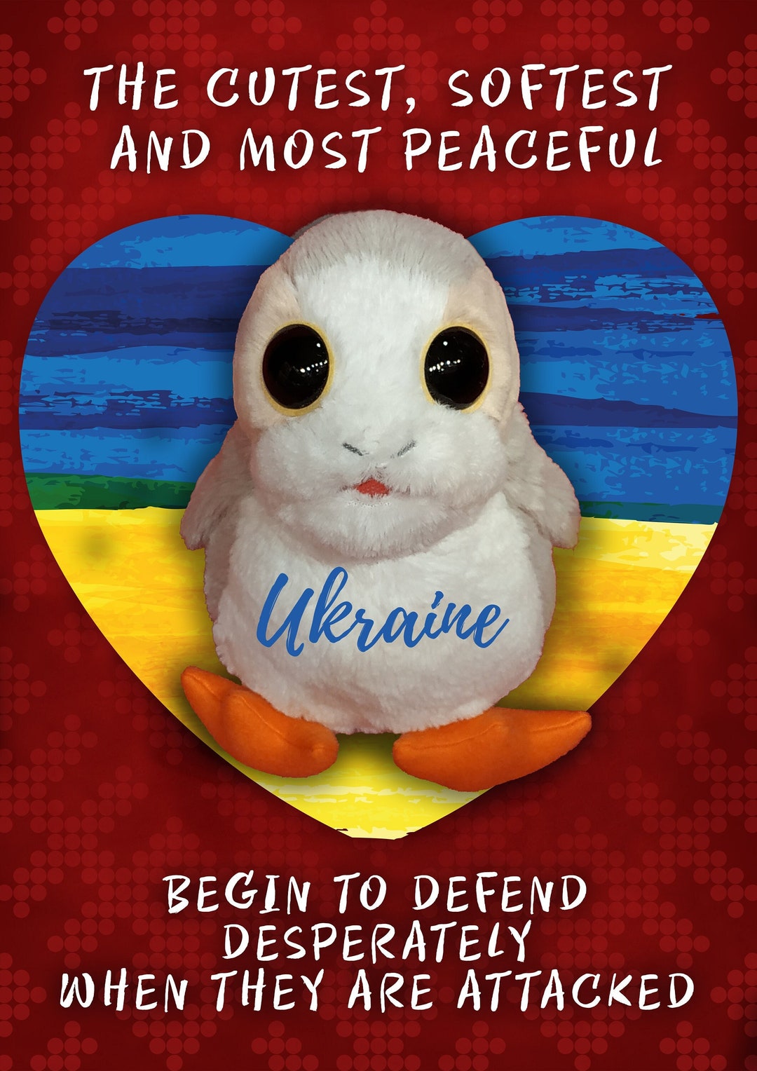 Ukraine Porg Plush - Poster A3 - Souvenir- the Last Jedi - Etsy