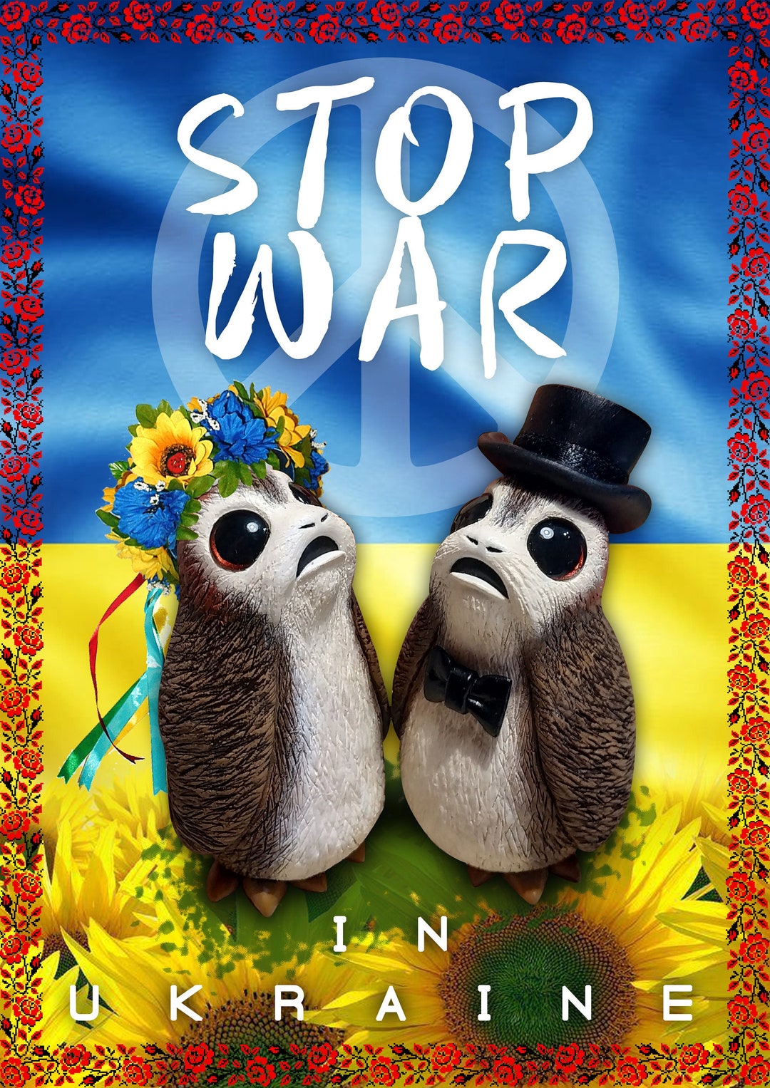 Ukraine Porg Pacifism Poster A2 Souvenir the Last Jedi - Etsy