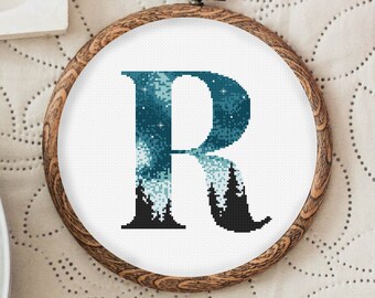 Letter R Embroidery | Etsy