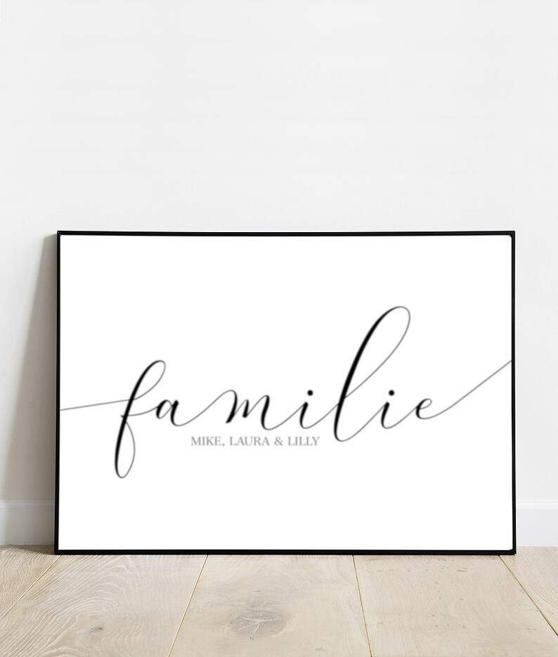 Family A4 A3 30x40 30x30 23x23 Art Print Poster Perfect - Etsy