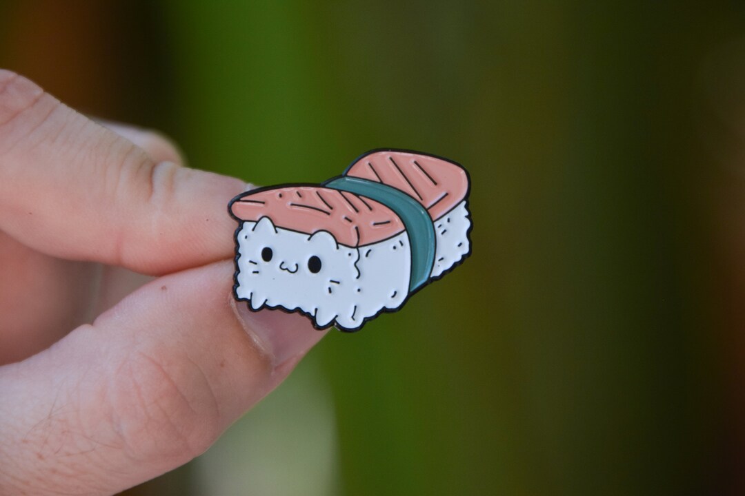 Sushi Cat Aminal Soft Enamel Pin - Etsy