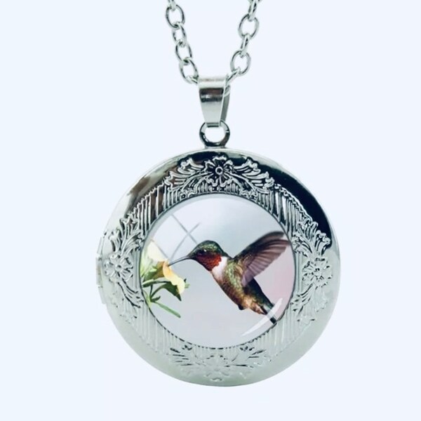 Hummingbird Locket - Etsy