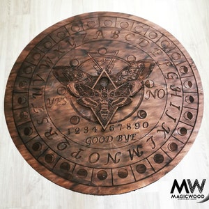 Ouija Table With Planchette diameter 19 Inches Height 11 - Etsy