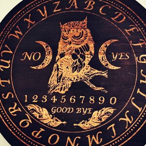 Pendulum board owl gold witchcraft witch | Etsy