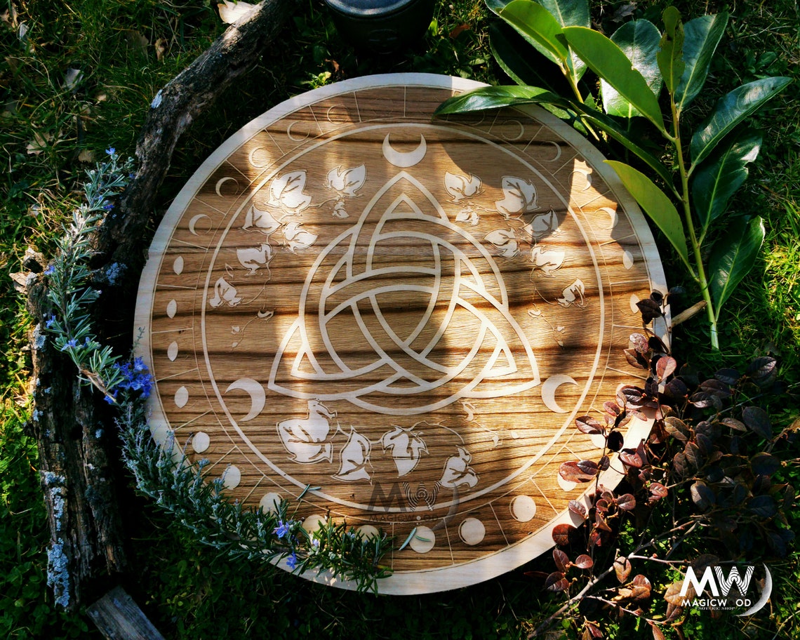 Large table for rituals meditation or divination 48 cm | Etsy