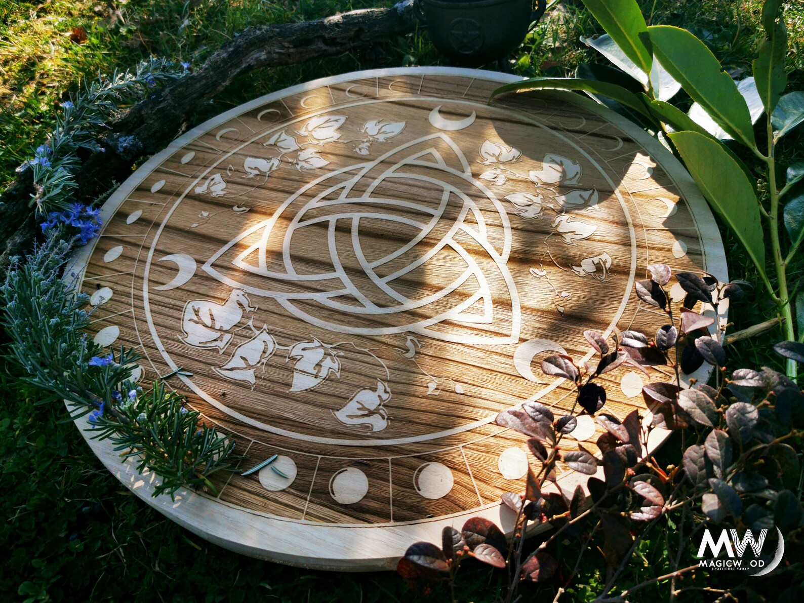 Large table for rituals meditation or divination 48 cm | Etsy