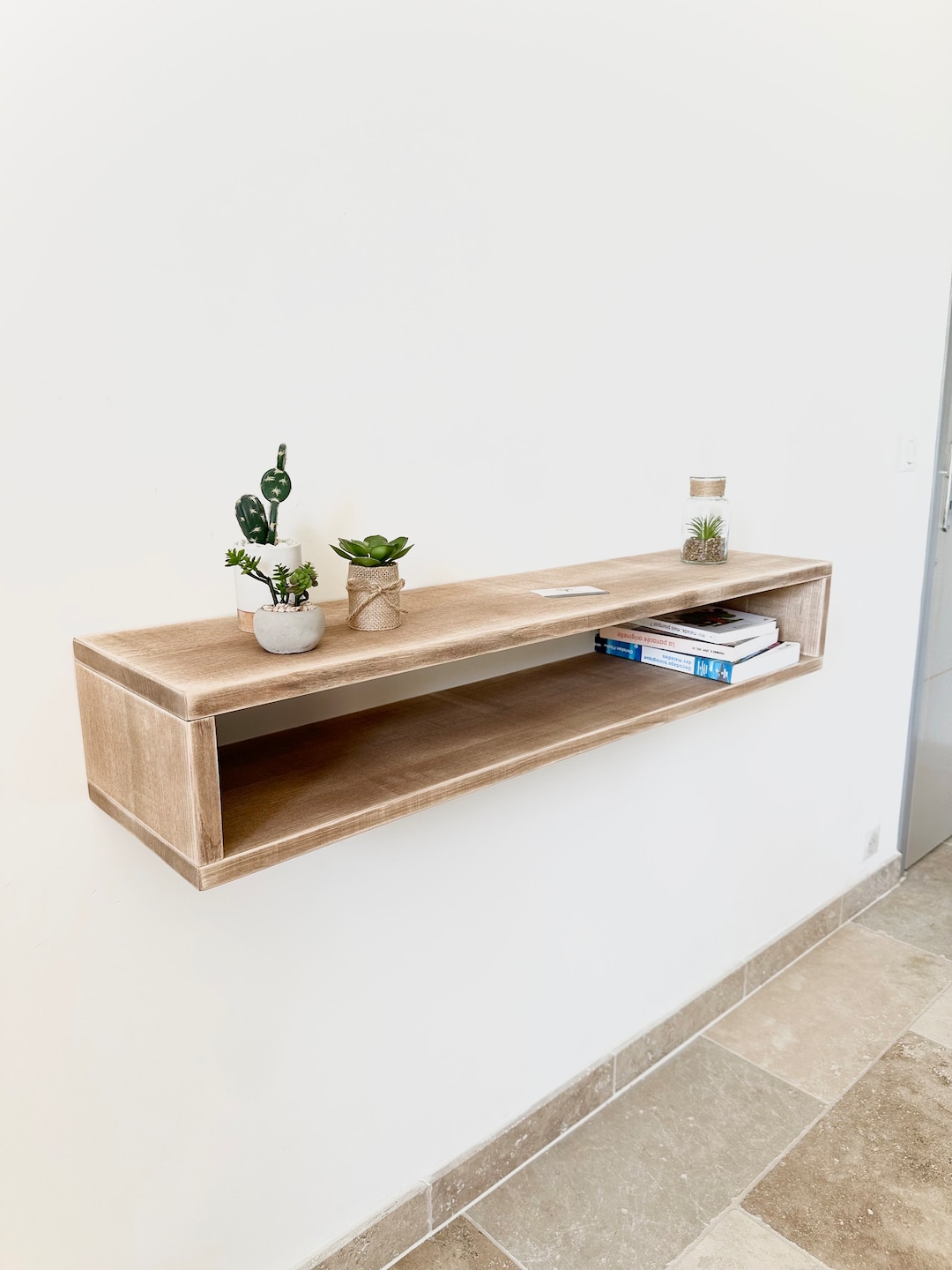 Console flottante / suspendue en bois massif - Etsy France