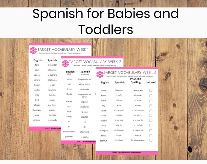 Spanish Learning Strategy for Babies and Toddlers - Etsy