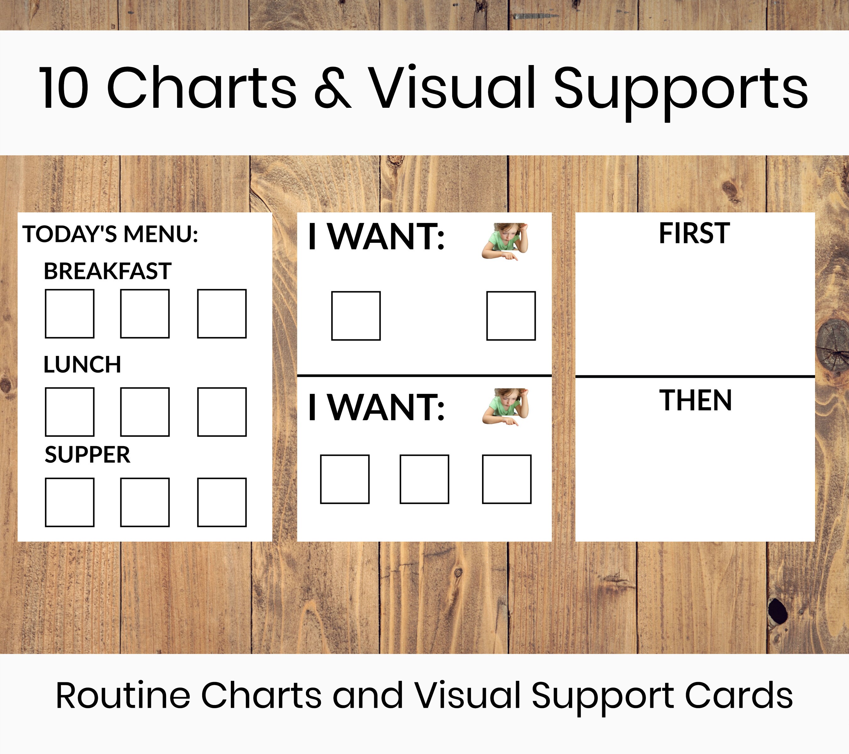Toddler Preschool Visual Support Kit/ 100 Vocabulary Cards/ Charts ...
