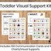 Toddler Preschool Visual Support Kit/ 100 Vocabulary Cards/ Charts ...