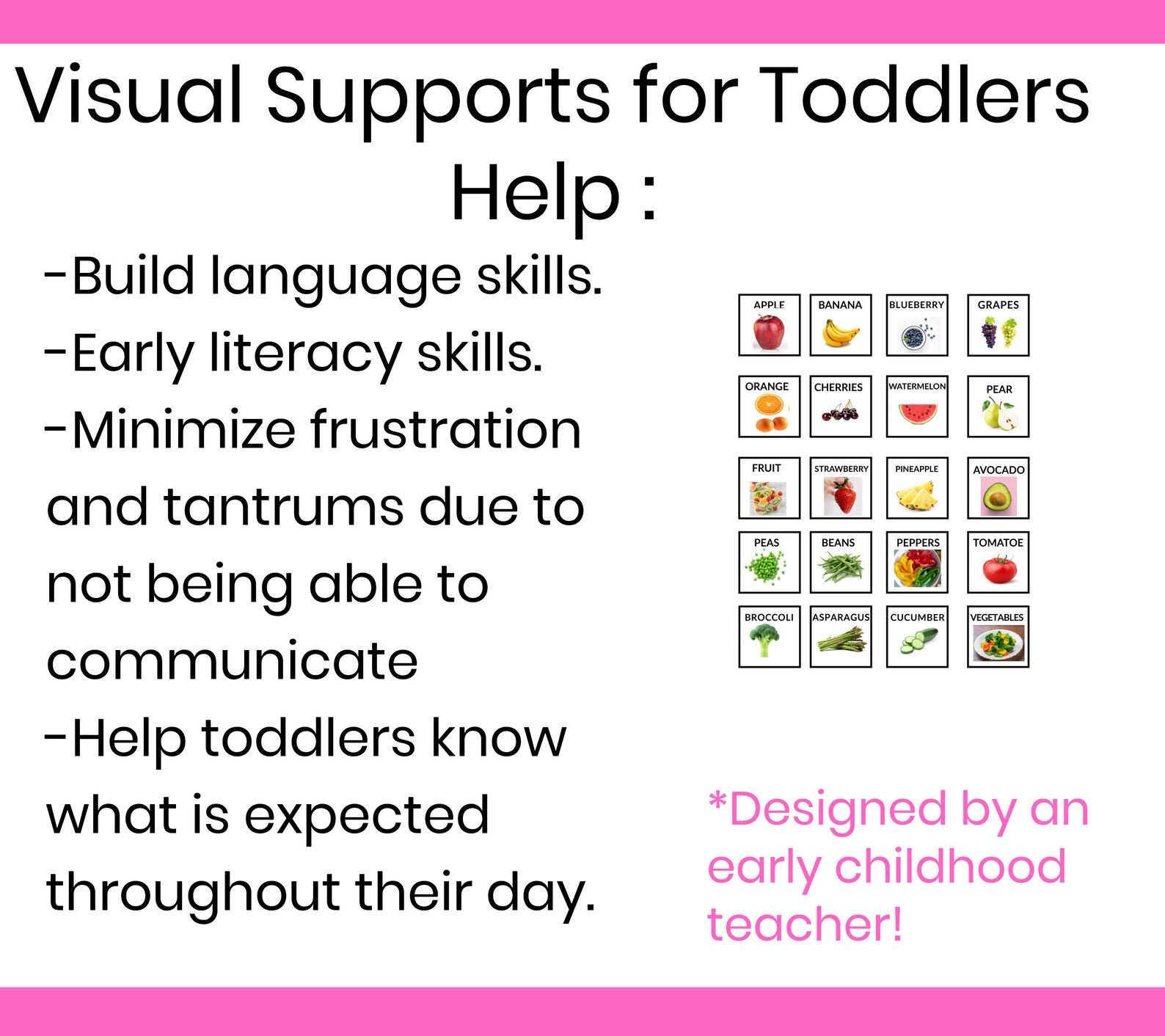 Toddler Preschool Visual Support Kit/ 100 Vocabulary Cards/ Charts ...