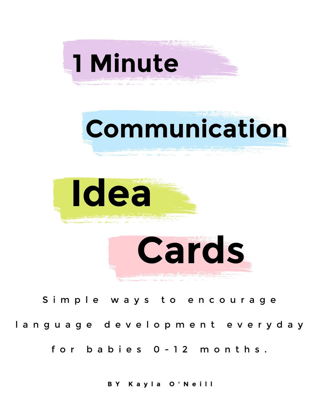 Baby Language Development Printable Cards 0-12 Months - Etsy