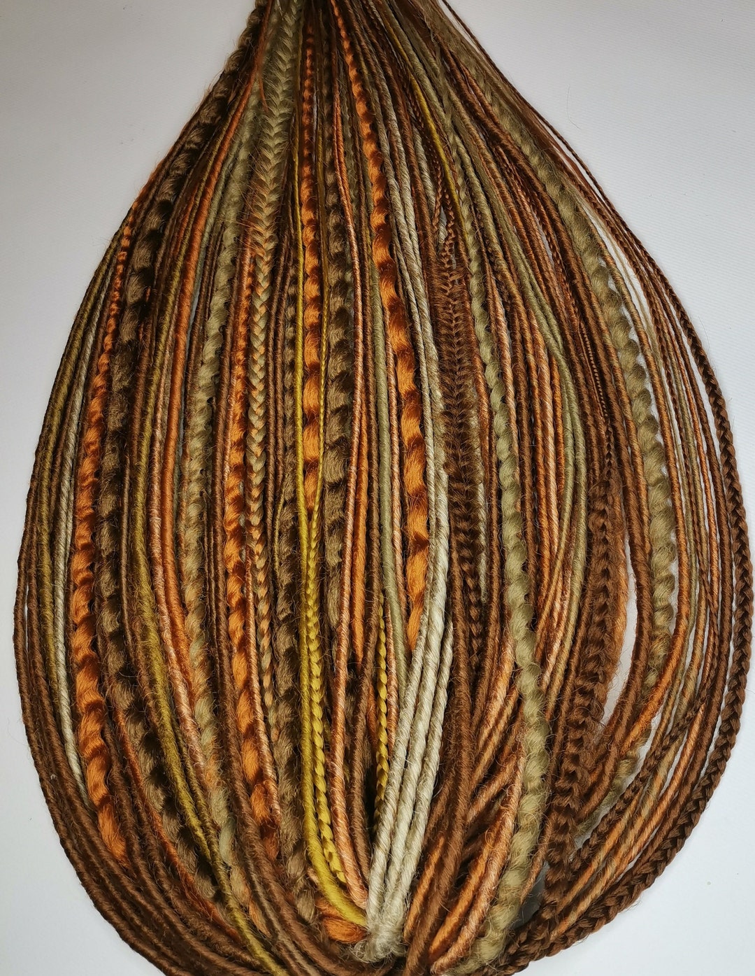 Copper Brown Orange Dreadlocks, Festival Dreadlocks. Spiral Twisted ...