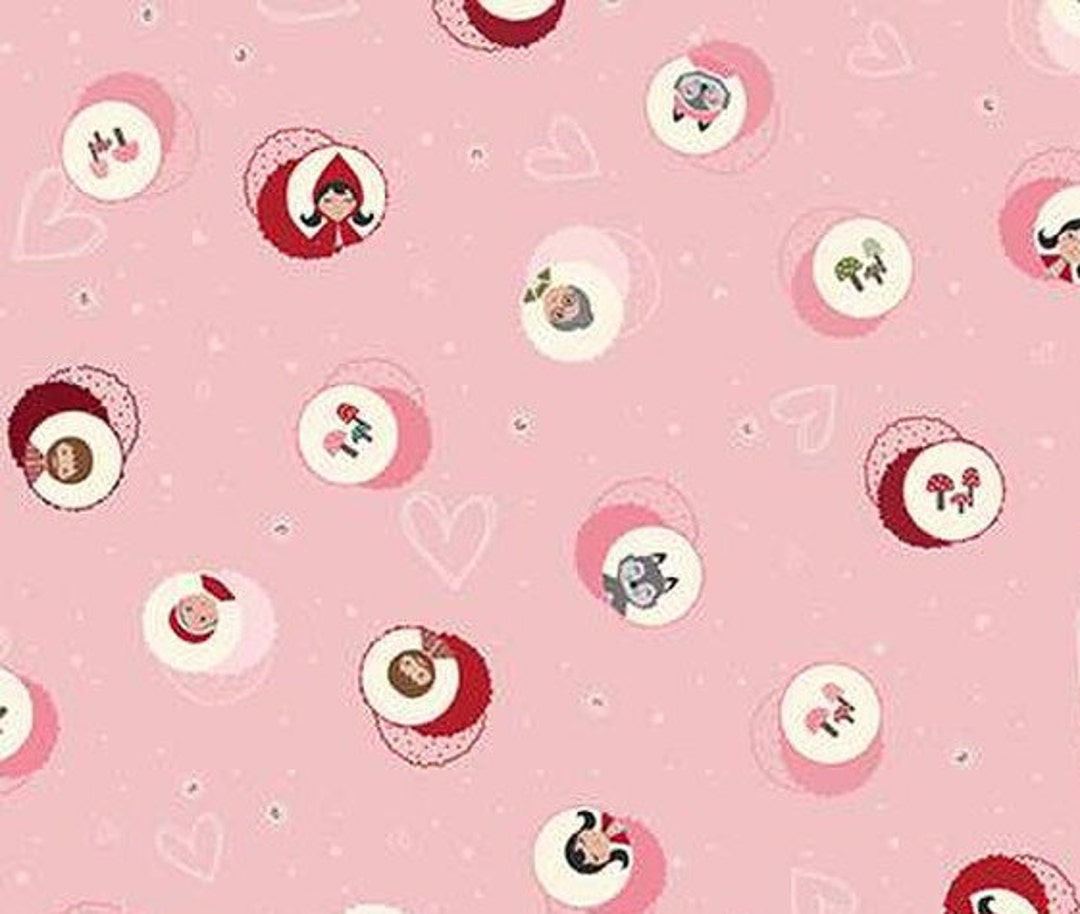 To Grandmother's House Story Character Cameo Pink by Jennifer Long for ...