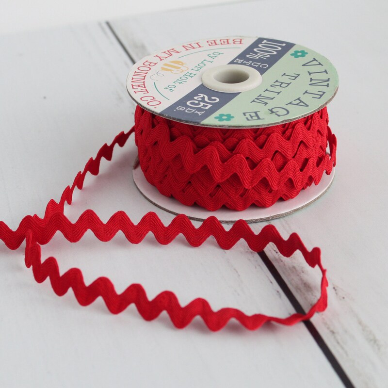 Red Fabric Trim - Etsy