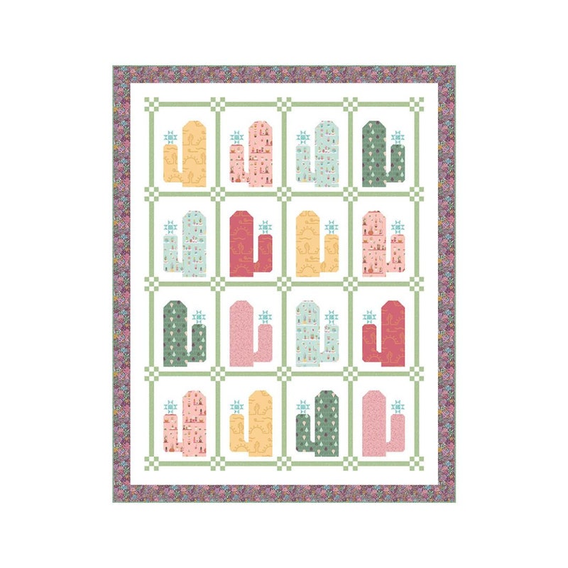 Cactus Quilt Block - Etsy