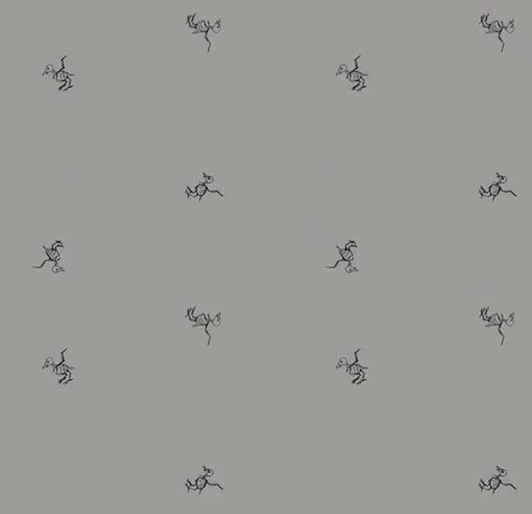 Scaredy Cat Birds Gray by Amanda Niederhauser for Riley Blake, Skeleton ...