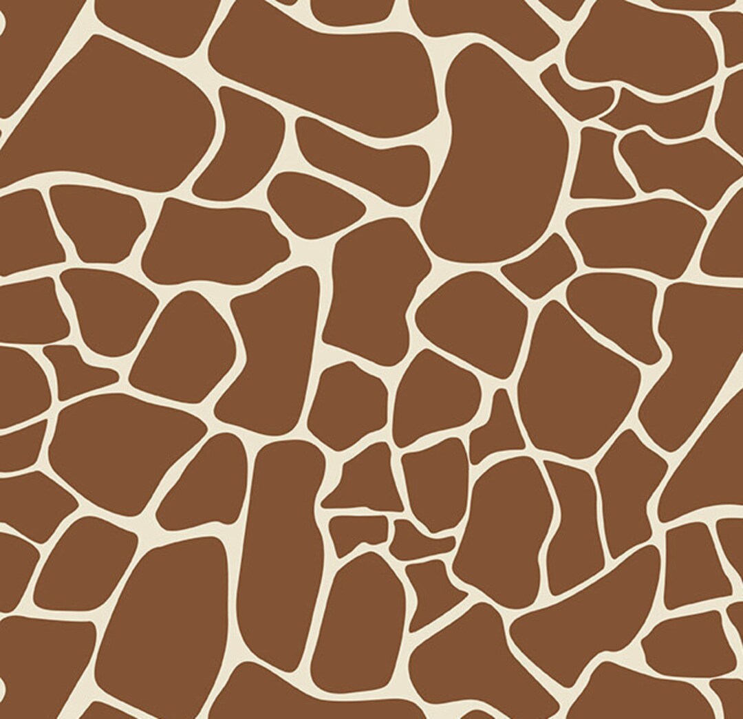 On Safari Giraffe Brown, Giraffe Fabric, Giraffe Print, Animal Fabric ...
