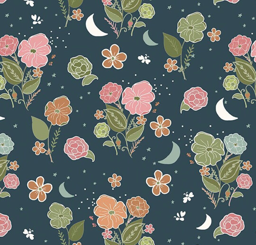 Beneath the Western Sky Dark Navy by Gracey Larson for Riley Blake ...