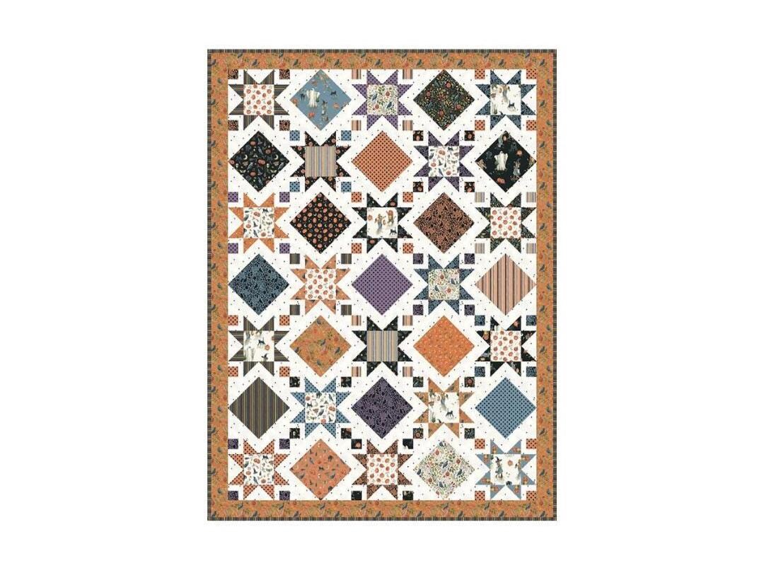 Stars and Windows Quilt Kit With FQ Bundle and Pattern Featuring Trick ...