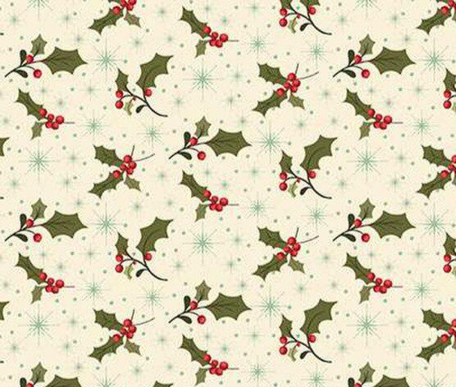 Glisten Holly Eggnog by Sandy Gervais for Riley Blake Designs, 1/2 Yard ...