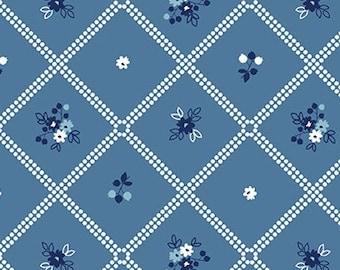Dot Grid Blue From Simply Country Collection by Tasha Noel for Riley ...