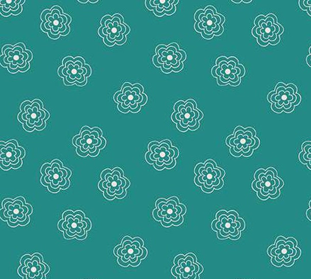 Bee Dots Rose Lagoon by Lori Holt for Riley Blake Designs, 1/2 Yard ...