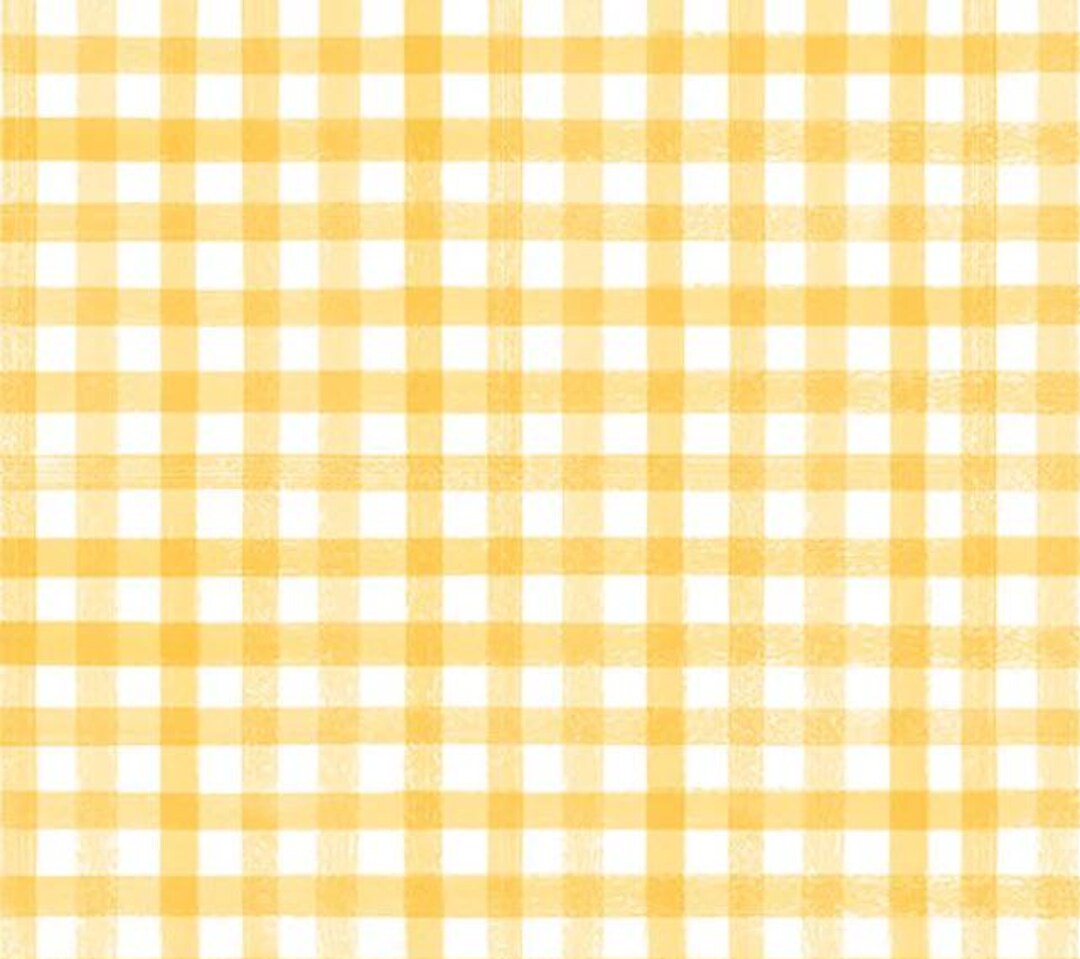 Flower Garden Gingham Yellow by Echo Park Paper Co. for Riley Blake, 1/ ...