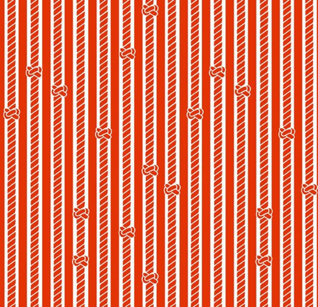1 Yard Pirate's Life Knotty Rope Red by Shawn Wallace for Riley Blake ...