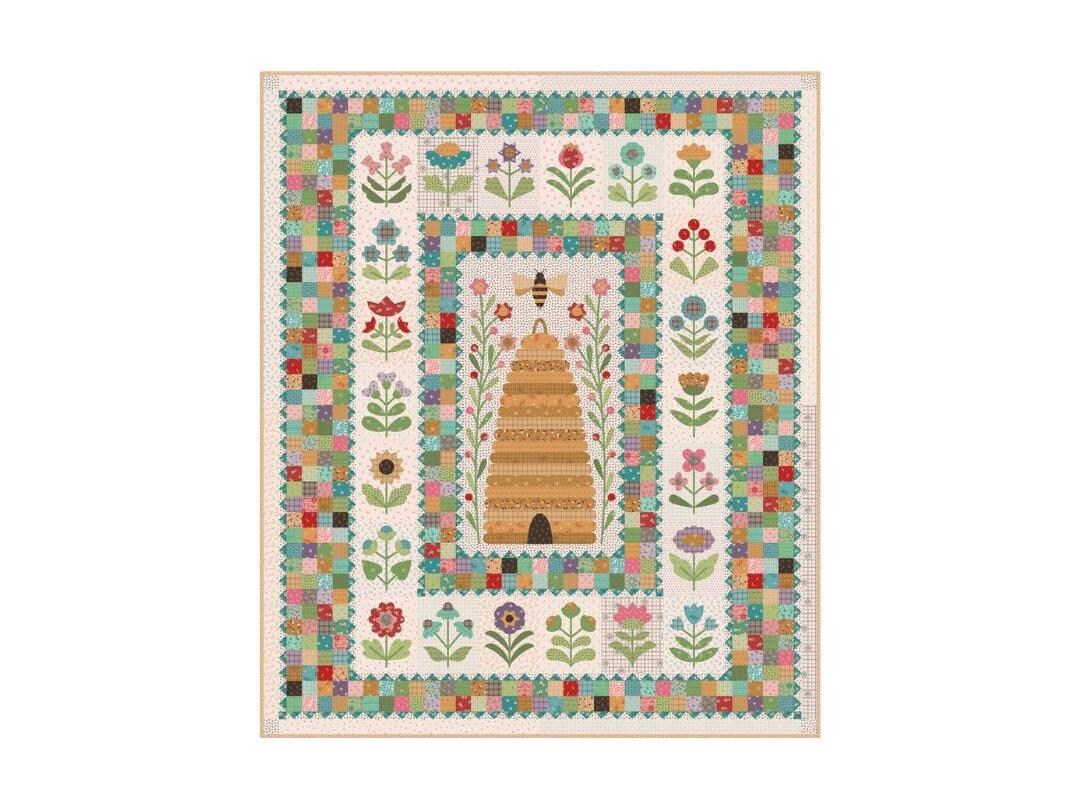 Sew Along Honey Bee Garden Quilt Kit Featuring Gentler Times by Lori Holt for Riley Blake ...