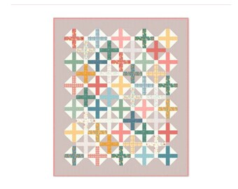 Farmhouse Star Quilt Kit With Paper Pattern and 52 Piece Fat Quarter ...