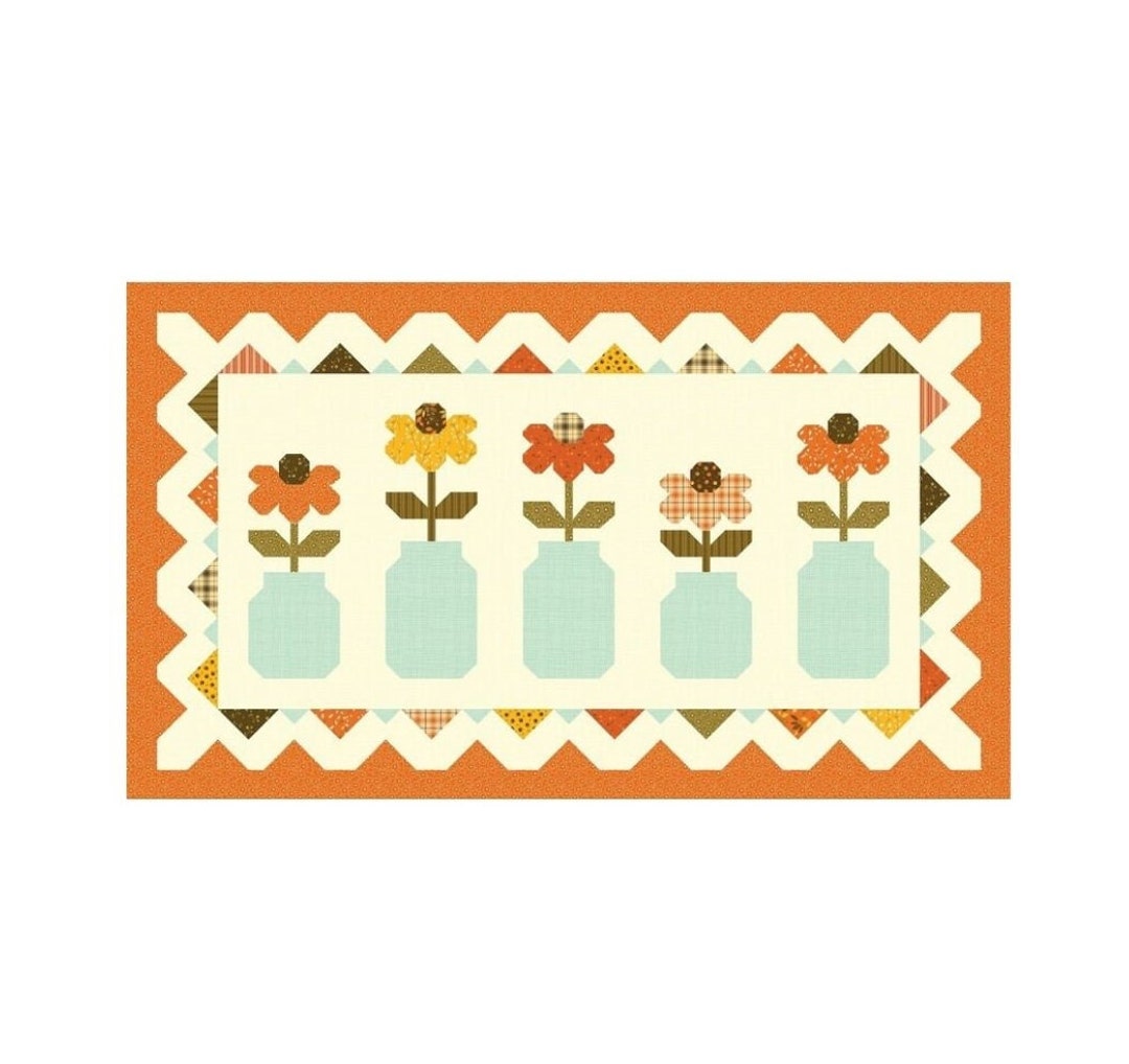 Adel in Autumn Fruit Jar Table Runner Kit by Sandy Gervais for Riley ...