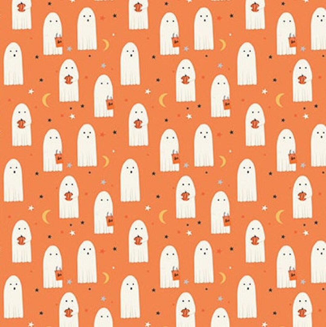 Hey Bootiful Sheet Ghosts Orange by My Mind's Eye for - Etsy