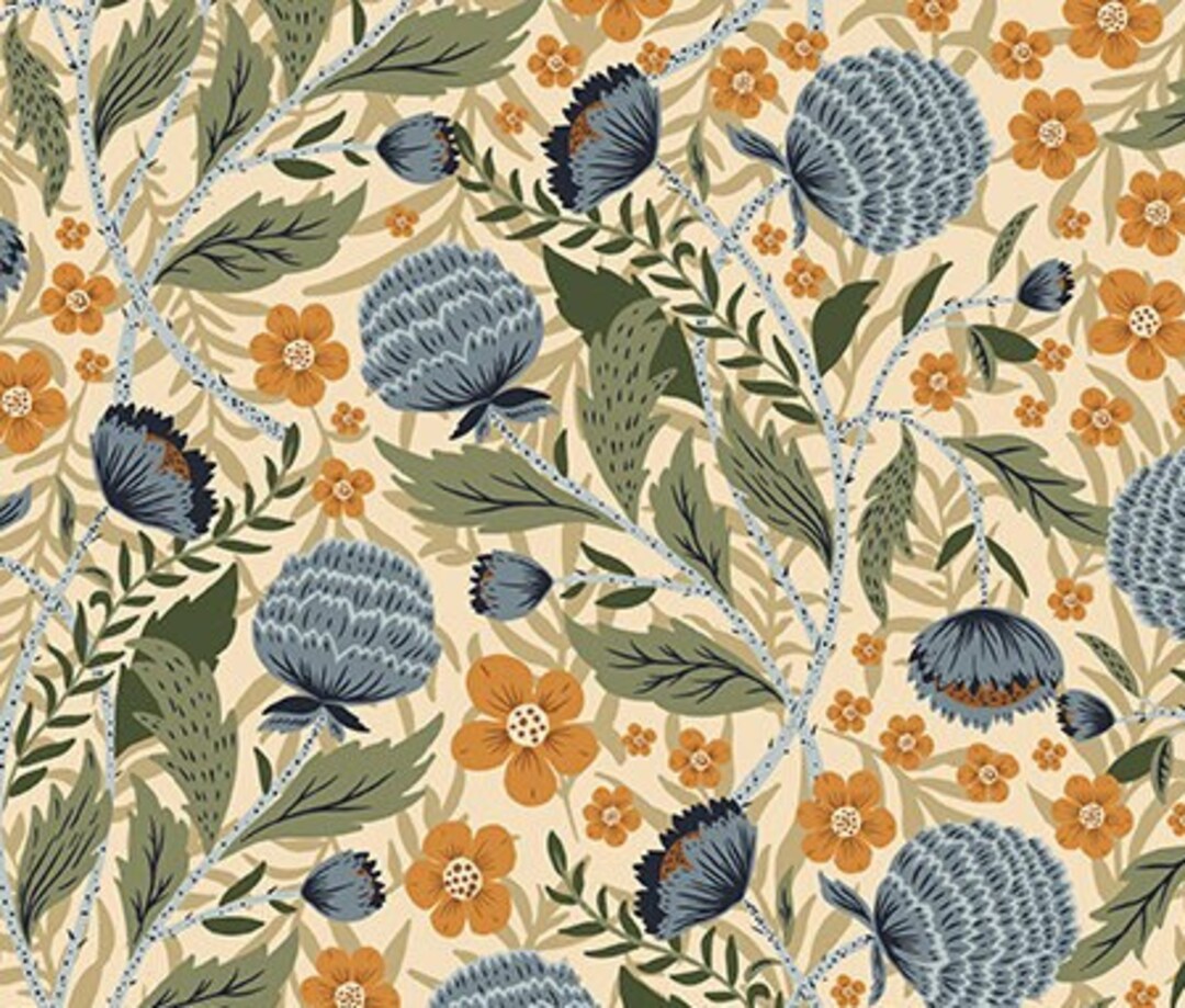The Old Garden William Vanilla by Danelys Sidron for Riley Blake, 1/2 ...