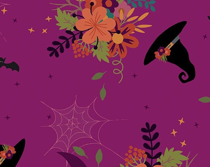 Little Witch Main Magenta by Jennifer Long for Riley Blake Designs, 1/2 ...