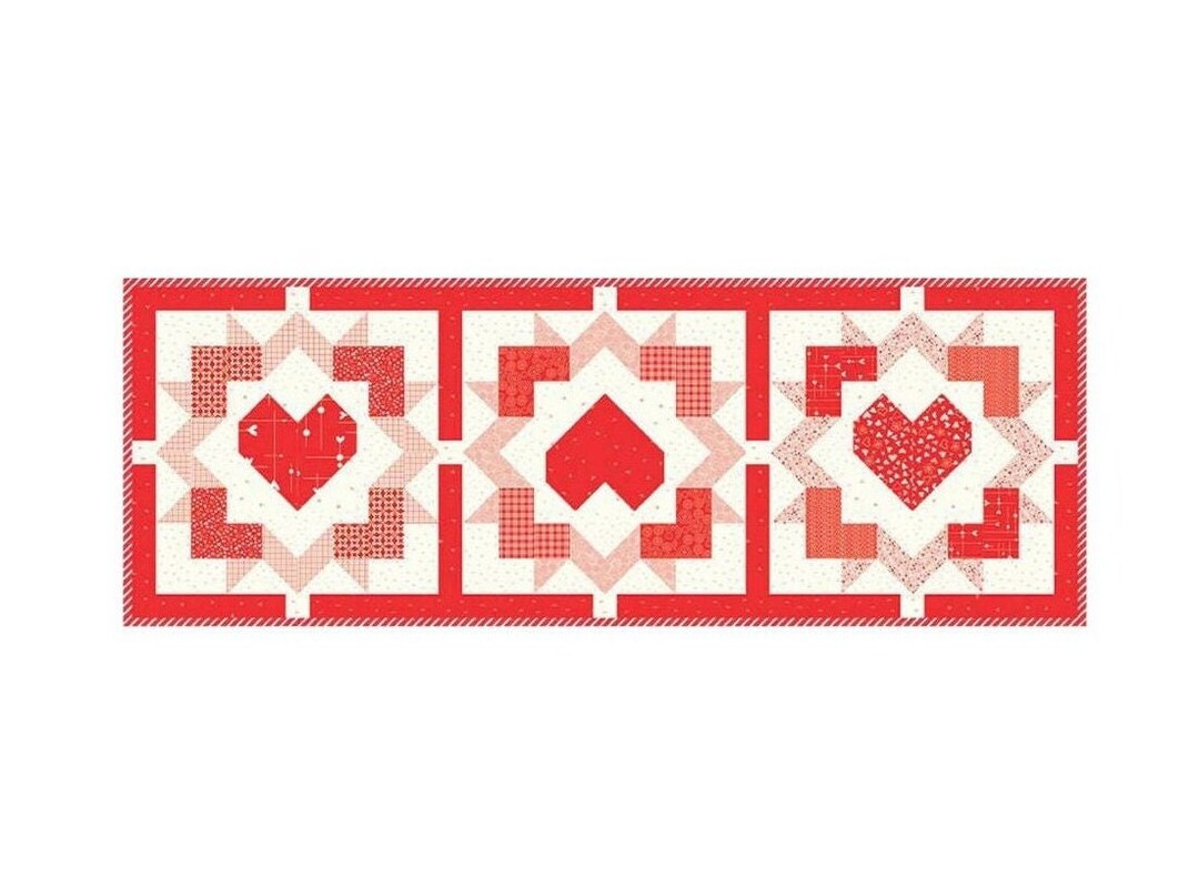 Explosion of Love Quilted Runner Kit Featuring I Love Us by Sandy ...