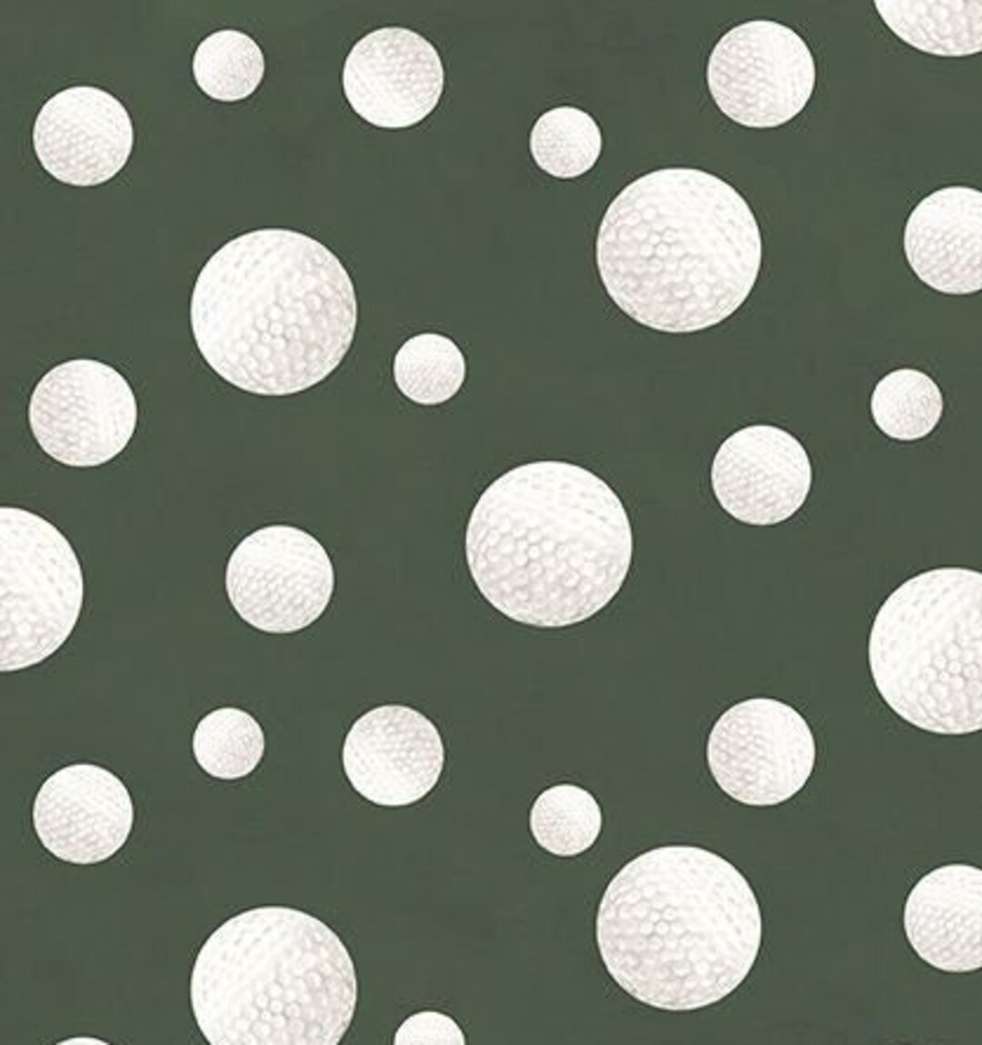 Golf Days, Balls Hunter, by Tara Reed for Riley Blake, 1/2 Yard - Cut ...