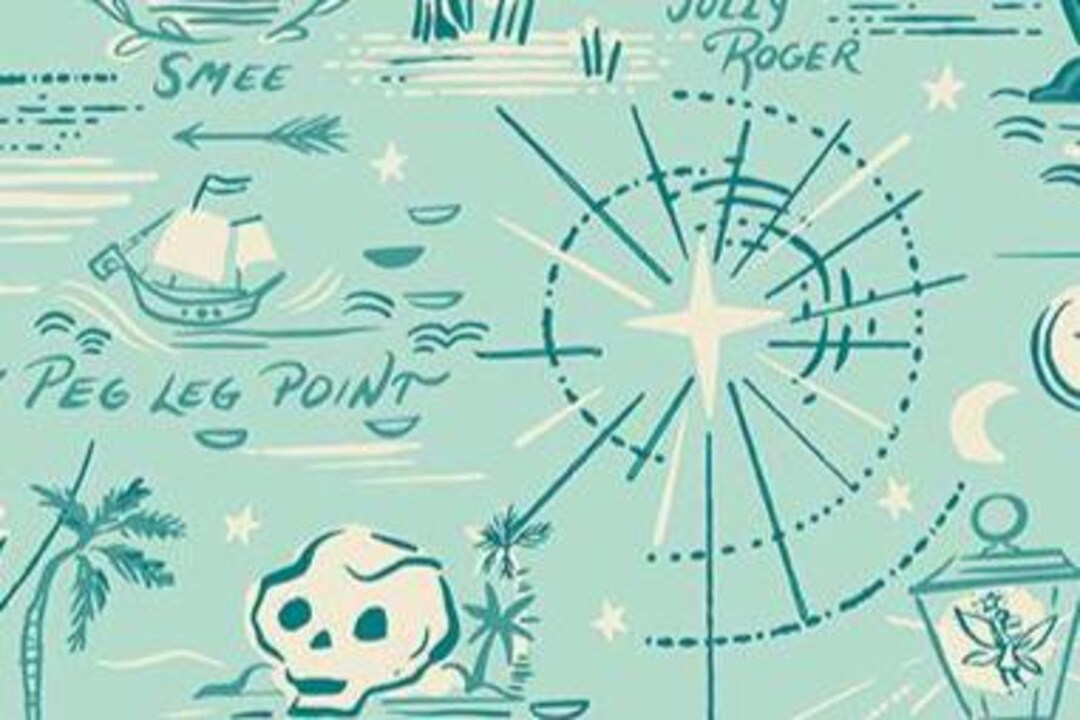 Forever Neverland Neverland Map Songbird by Jill Howarth for Riley ...