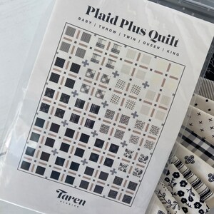 Fleur Noire the Plaid Plus Quilt Kit, Pattern by Allie Perry of Taren ...